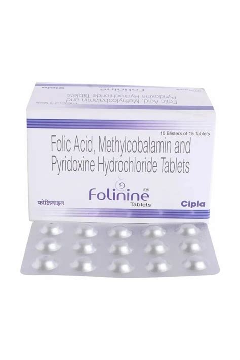 Folinine Folic Acid Methylcobalamin And Pyridoxine Hydrochloride Tablets At ₹ 300strip In