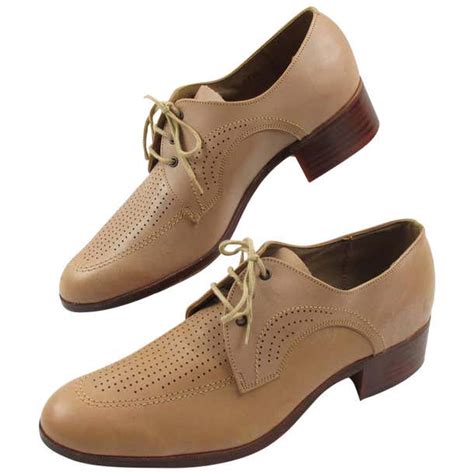 1950s Nude Leather Derbys Men Shoes Size 41 Or 85 Us For Sale At