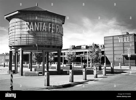 The Wooden Santa Fe Railyard Water Tank Is A Landmark In The Railyard Arts District Along Side