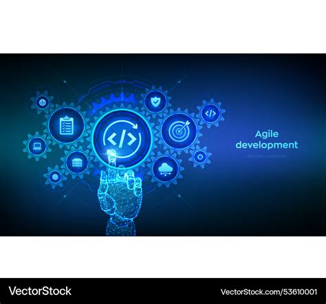 Agile Development And Optimisation Concept Vector Image