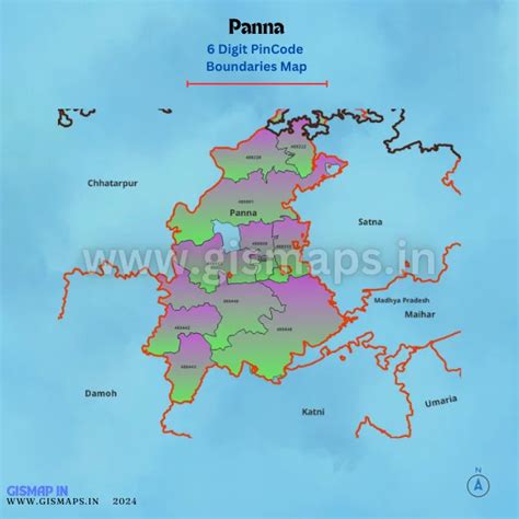 Panna Pincodeboundaries Map Madhya Pradesh