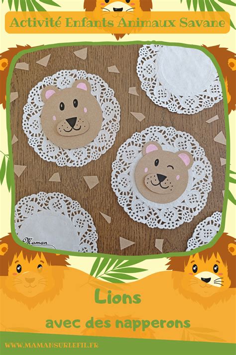 Lions En Napperons Et Carton {activité} Maman Sur Le Fil