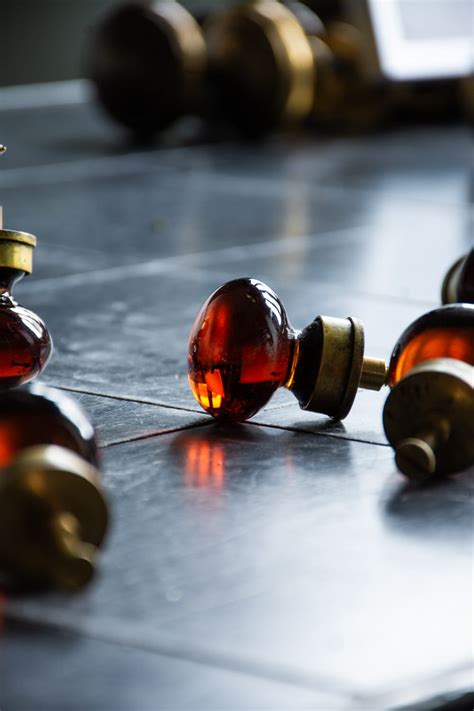 Amber Glass Cabinet Knobs 9349 Retrouvius