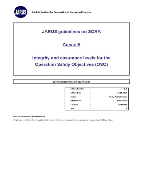 Jar Doc 06 Jarus Sora Annex E V10 Pdf Radio Spectrum Wireless