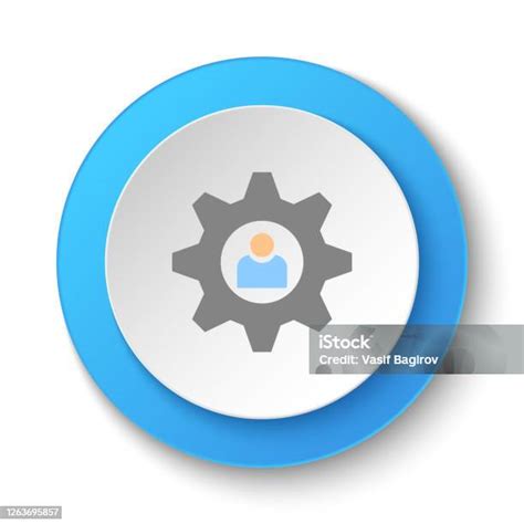 Bouton Rond Pour Icône Web Paramètre Utilisateur Bouton Rond Interface