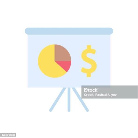 차트 프리젠 테이션 아이콘 Ui 및 Ux 웹 사이트 또는 모바일 응용 프로그램에 대한 경제 아이콘의 간단한 색상 벡터 요소 0명에 대한 스톡 벡터 아트 및 기타 이미지