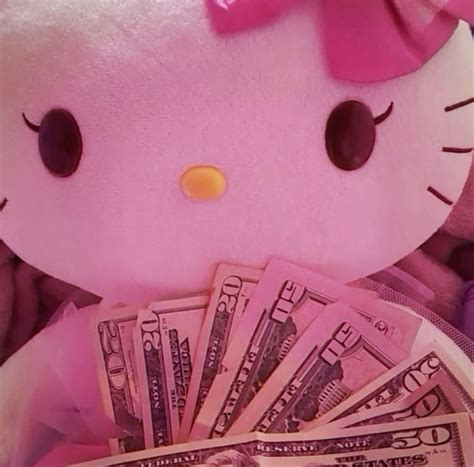 Hello Kitty Flexing Money Pink Wallpaper Hello Kitty Hello Kitty