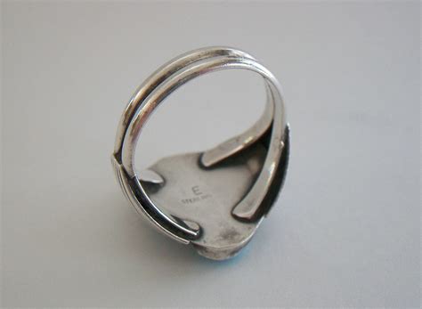 Kenneth Etsitty Navajo Turquoise And Sterling Silver Ring Us