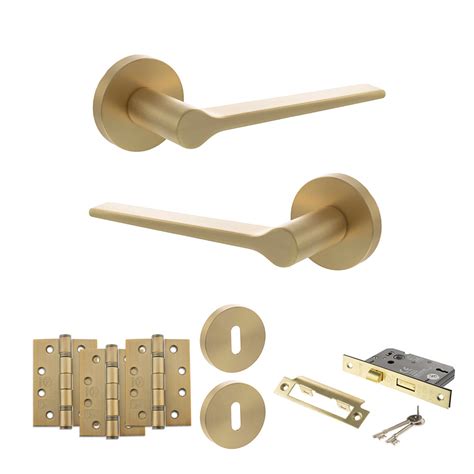 Senza Pari Laviano Door Handle Pack 3 Lever Lock Set 2 5 Ce Sashlo