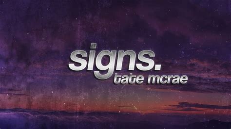 Tate Mcrae Signs Lyrics Youtube