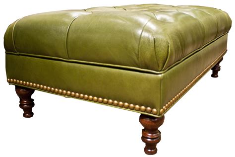 Massoud Ottomans Leather Storage Ottoman By Massoud Leather Storage