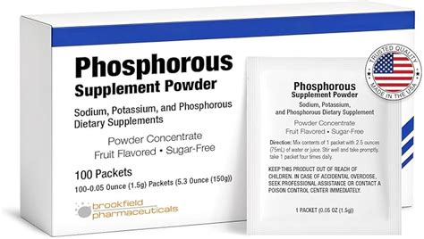 Phosphorus Supplements 100 Packets Dietary Supplements