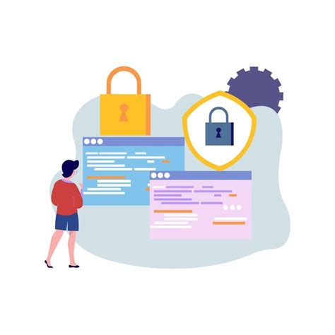 Premium Vector The Girl Is Working On Software Programming