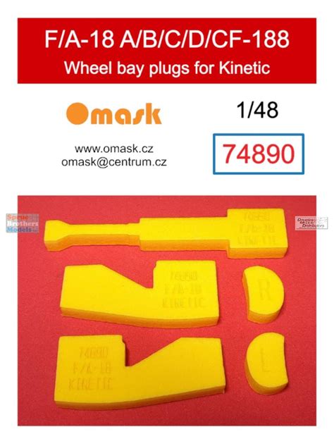 Omk74890 1 48 Omask Wheel Bay Plugs F 18a F 18b F 18c F 18d Cf 188 Hornet Kin Kit Sprue