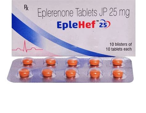 25mg Eplehef Eplerenone Tablet Packaging Type Stripe At ₹ 187 Strip