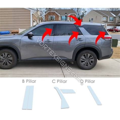 Gloss Door Trim Protection Kit Film For 2022 Nissan Pathfinder