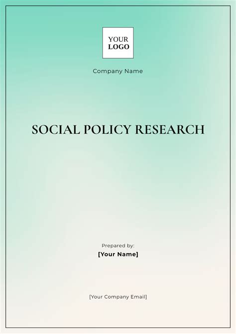 Free Social Policy Research Template To Edit Online