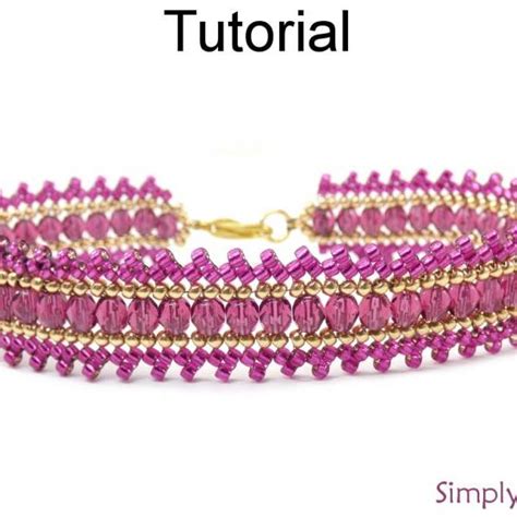 Beading Tutorial Pattern Beaded Bracelet Herringbone Stitch