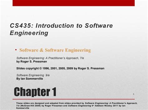 Chapter 01 Software Engineering Pressman Ppt