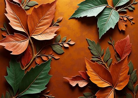 Elegant Leaf Texture Design For Seasonal Wall Art Inspiration Background Leaf Autumn Leaves