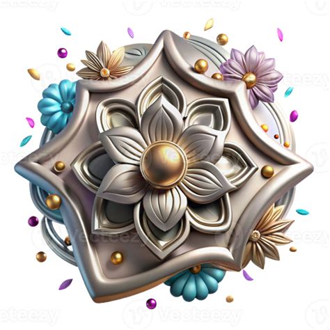 Beautiful Classic Metal Stencil With Floral Design Cutout Element High