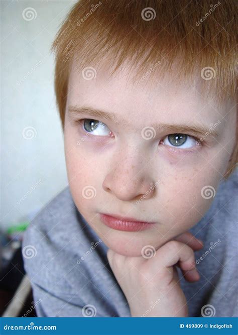 Serious Boy Stock Image Image Of Problem Thoughtful Naughty 469809