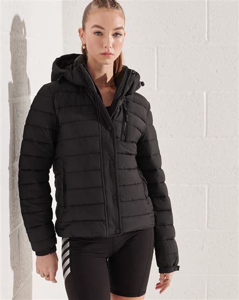 Sale Black Superdry Jacket Womens In Stock