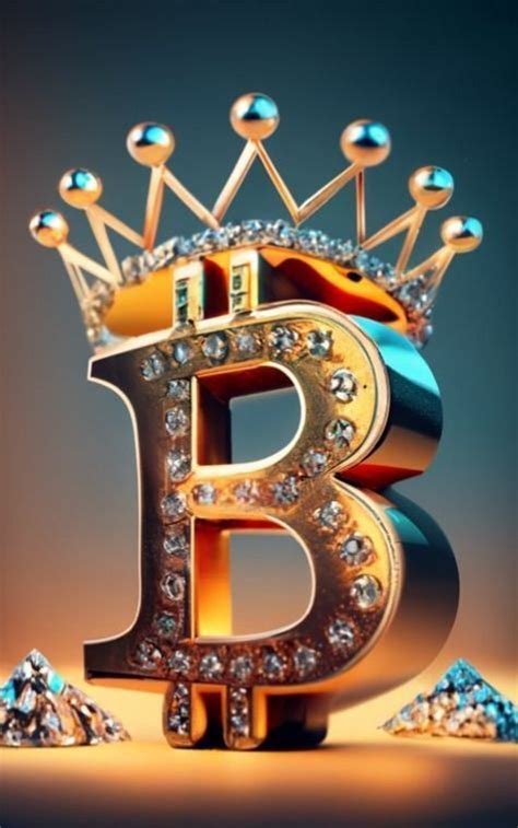 B Letter Logo Design With Crown And Diamonds Bitcoin Logo Images
