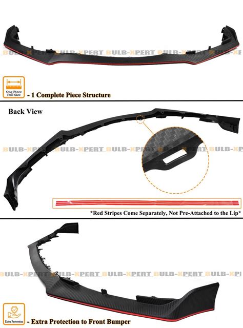 2017 2021 Honda Civic Type R Fk8 Oe Style Textured Front Bumper Lip