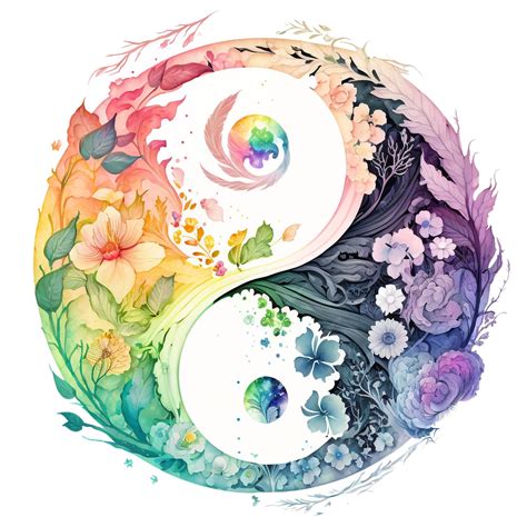 Premium Photo Yin Yang Watercolor 44