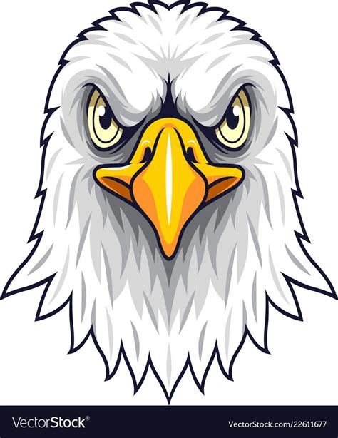 Cartoon Eagle Head Mascot Royalty Free Vector Image Eagle Cartoon