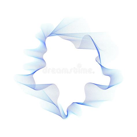 Sound Futuristic Radial Wave Flow Of Wavy Lines Music Noise Fluctuation Of The Frequency Of