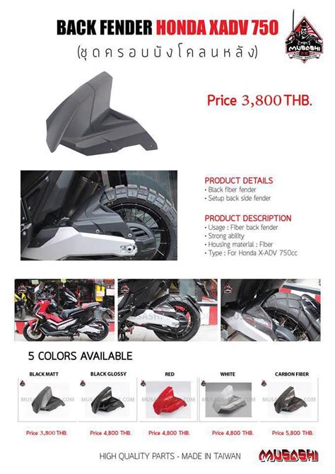 Honda Forza 750 Thailand บังโคลนหลังback Fender For X Advforza 750