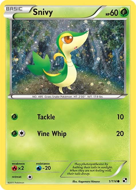 Snivy 1114 Cosmos Holo Miscellaneous Cards And Products Pokemon