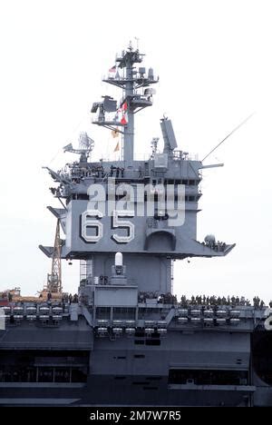 A Starboard View Of The Rebuilt Superstructure Aboard The Nuclear
