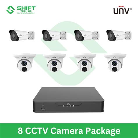 Uniview 8 Cctv Camera Package With Installation Service Price 27 500৳ Taka Save 2500৳ Taka