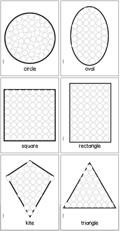 Free Printable Shapes Dot Marker Coloring Pages The Artisan Life