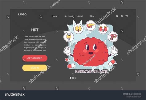 Hormone Replacement Therapy Hrt Hormone Imbalance Stock Vector Royalty