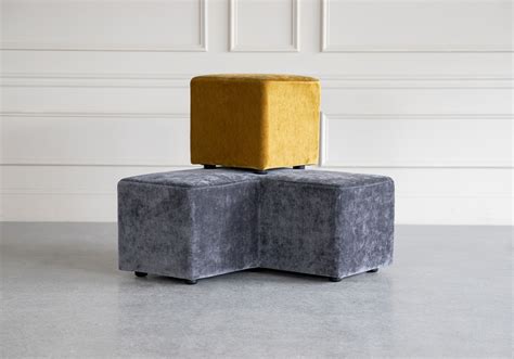 Cube Fabric Ottoman Scandesigns