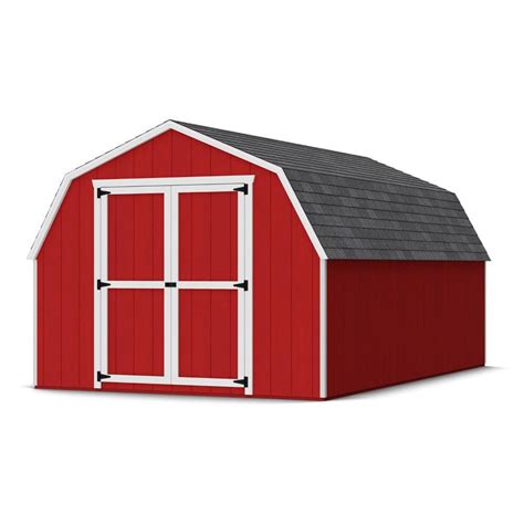 Little Cottage Co Value Gambrel 10 Ft X 16 Ft Outdoor Wood Storage