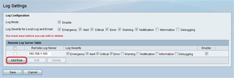 System Log Configuration On RV W Cisco