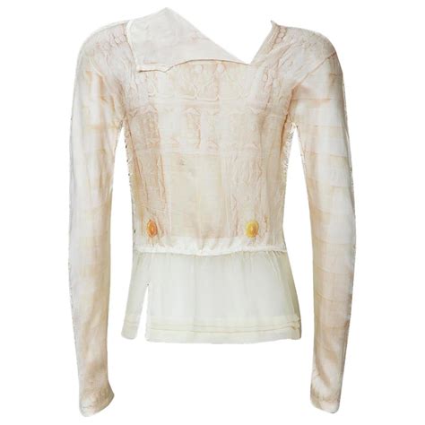 Comme Des Garcons Pink And White Tank Blouse Ad 2005 For Sale At