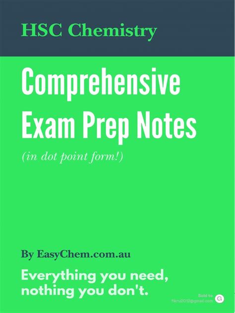 Chemistry Study Notes Pdf Acid Chemical Reactions