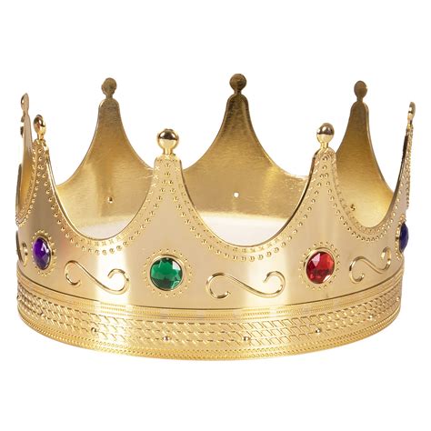 Gold Jeweled Crown Plastic Crown Gold Crown Costume