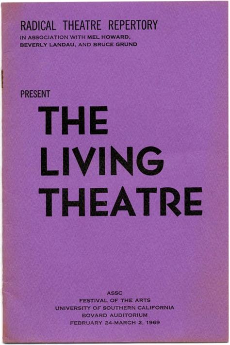 Radical Theatre Repertory Present The Living Theatre
