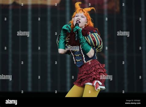 Michelle Buzz Singer Of The Us Band Haute And Freddy Performs During