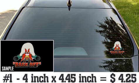 Yosemite Sam Back Off Sticker Back Off Yosemite Sam Decal Yosmite Sam