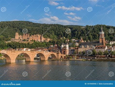 The Wonderful Old Town Of Heidelberg Stock Image Image Of Blue