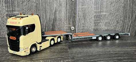 Wsi Scania S Series Tag Axle With Low Loader Trailer Grassmen £23500