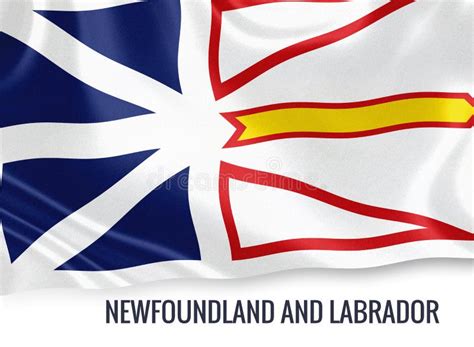 Canadian State Newfoundland And Labrador Flag Stock Illustration
